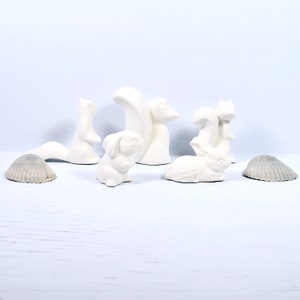 Small Woodland Ceramic Bisque Animals / Unpainted Ceramics / - Etsy
