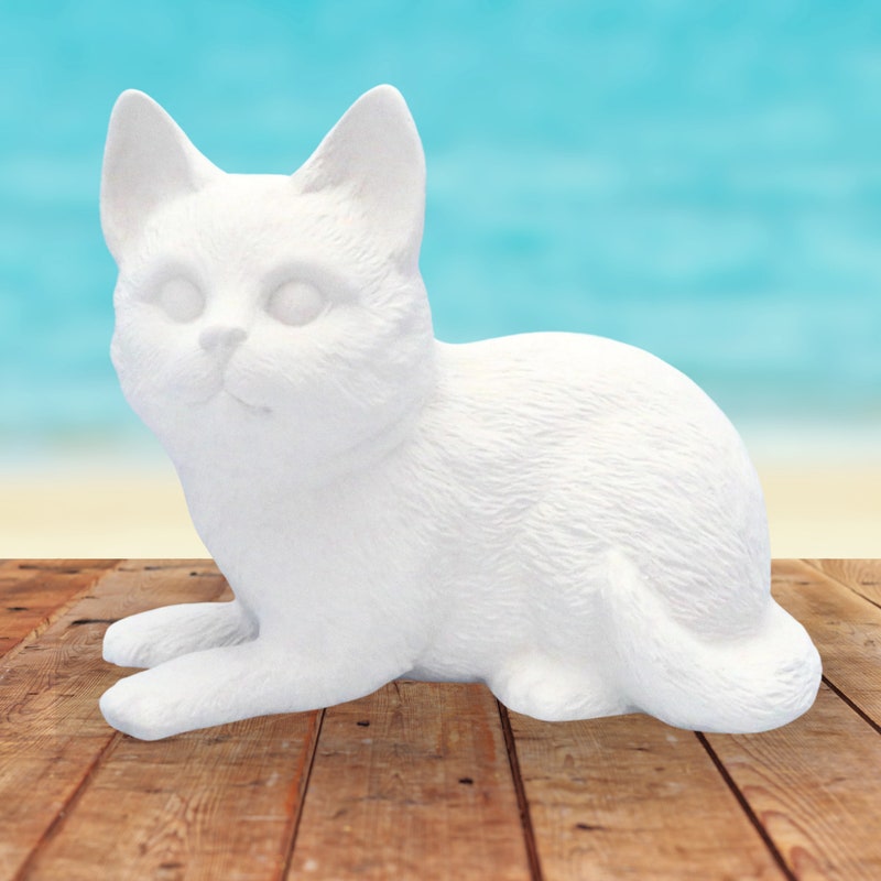 Painted Ceramic Cat - Etsy