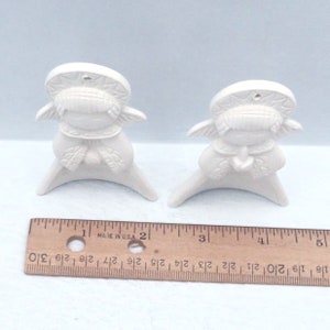 Handmade Unpainted Ceramic Angel Ornament, Angel Pendant, Angel ...