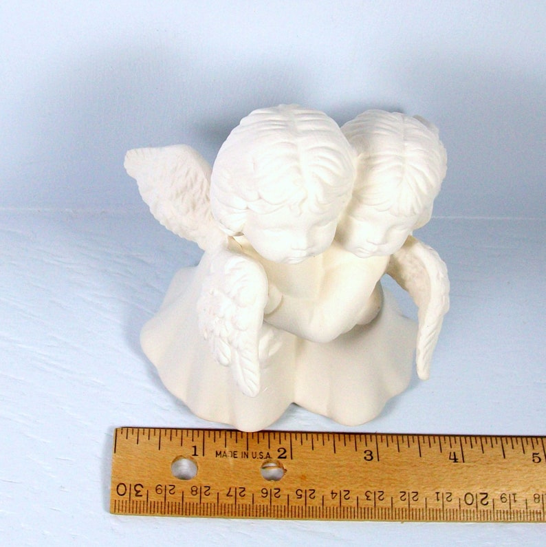 Bisqueware Hugging Angels / Paintable Ceramic Hugging Angels / - Etsy