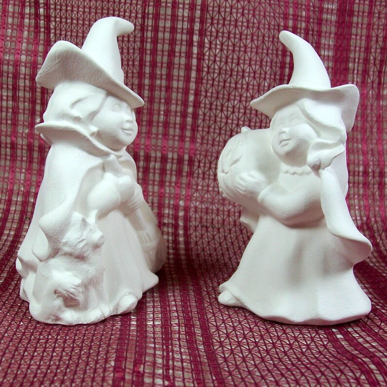 Handmade Ceramic Witch Statues / Witch Figurines / Halloween | Etsy