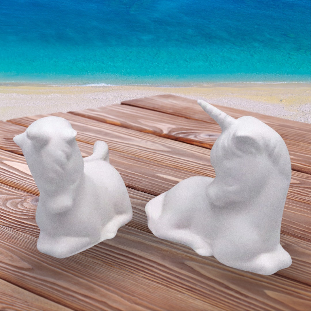 Handmade Ready to Paint Ceramic Unicorn Figurines, Ceramics to Paint ...