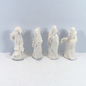 Unpainted Ceramic Santa Statues, Handmade Unfinished Ceramic Figurines ...