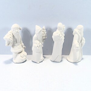 Unpainted Ceramic Santa Statues, Handmade Unfinished Ceramic Figurines ...