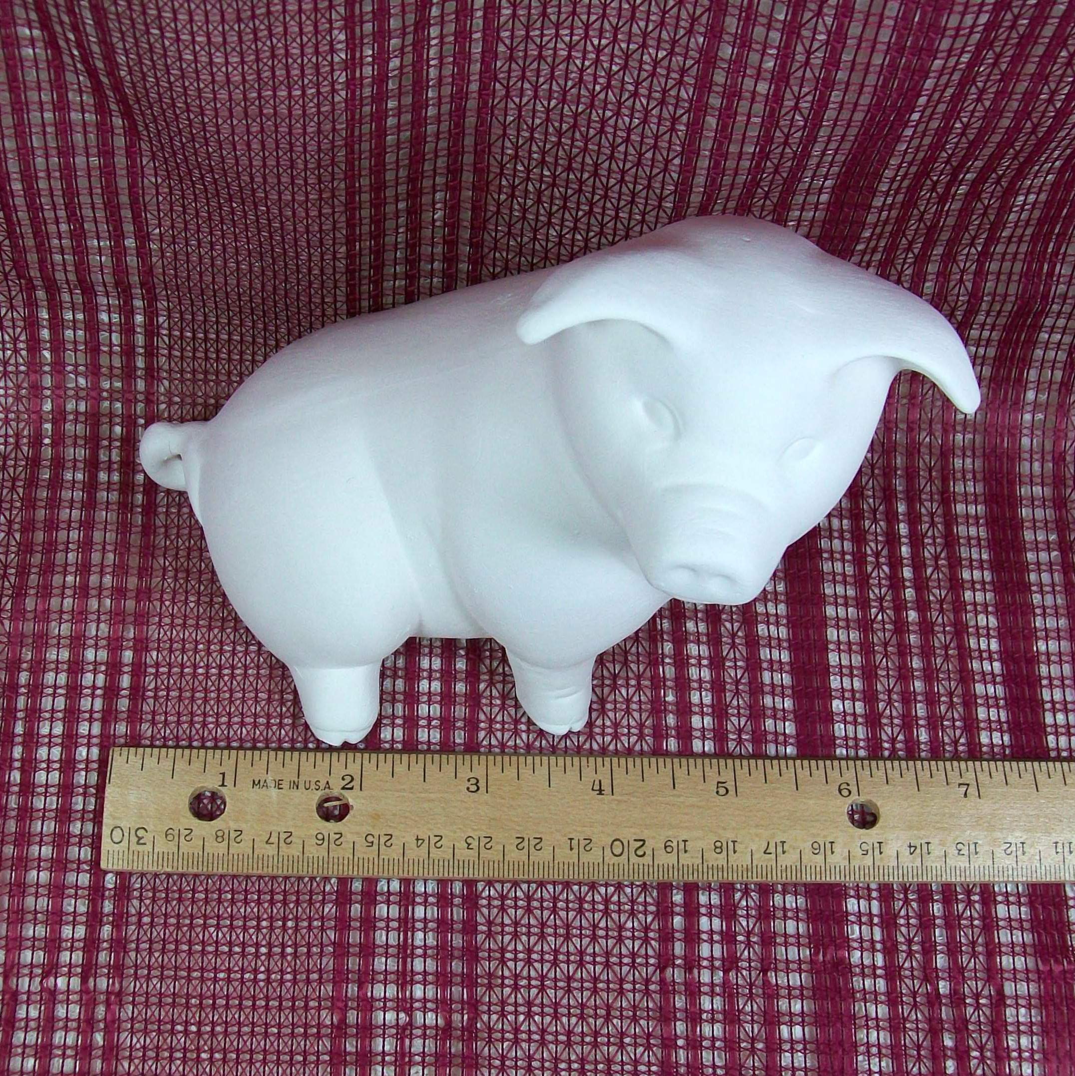 Ceramic Pig Figurine / Pig Statue / Unpainted Ceramics / | Etsy