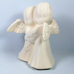 Bisqueware Hugging Angels / Paintable Ceramic Hugging Angels / Ready to ...