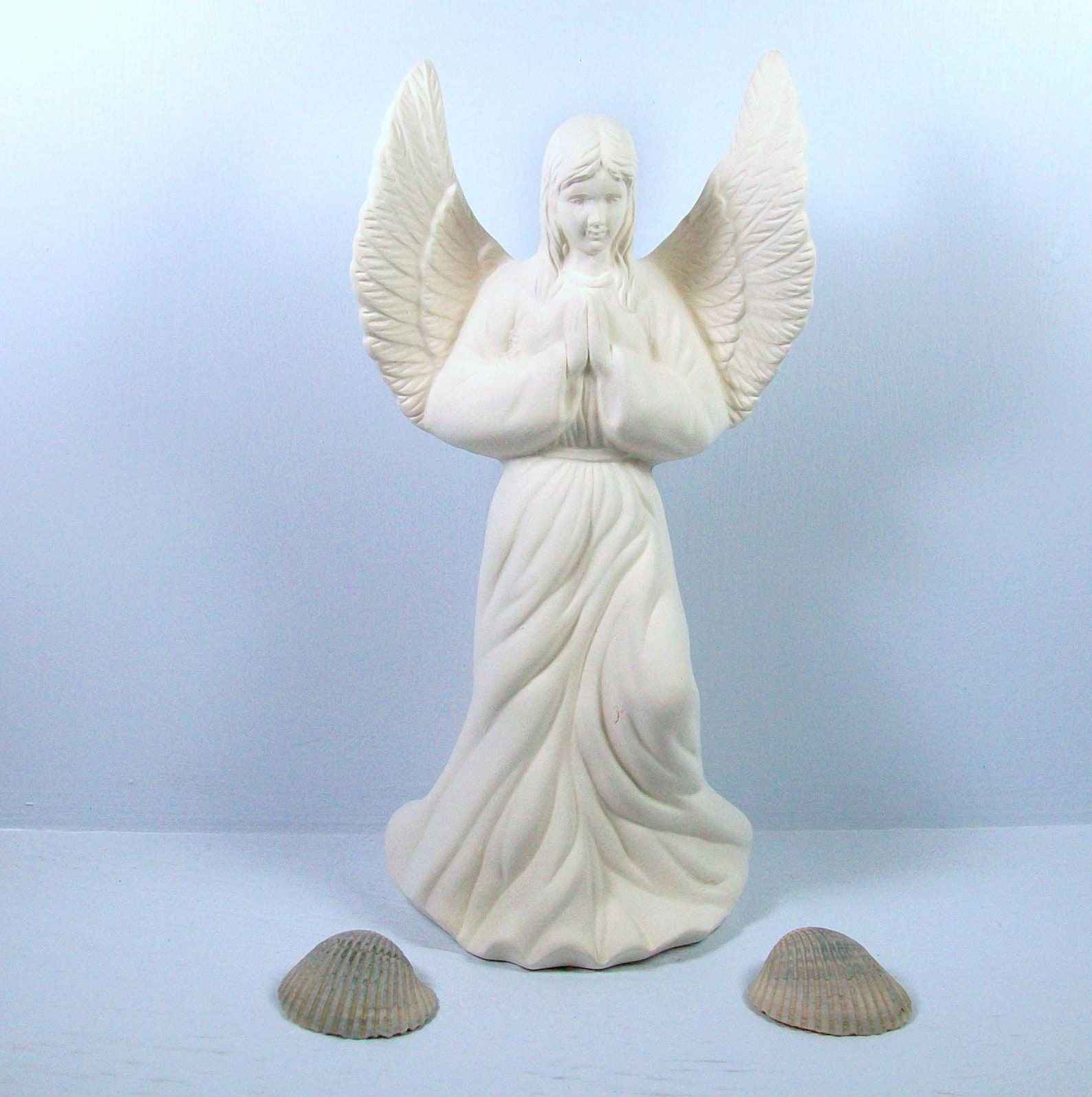 Ceramic Bisque Angel Figurine / Ready to Paint / Ceramics to - Etsy