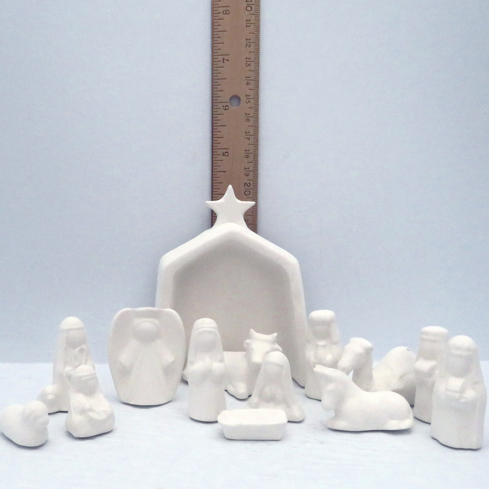 Handmade Ready to Paint Christmas Ceramic Nativity Set / - Etsy