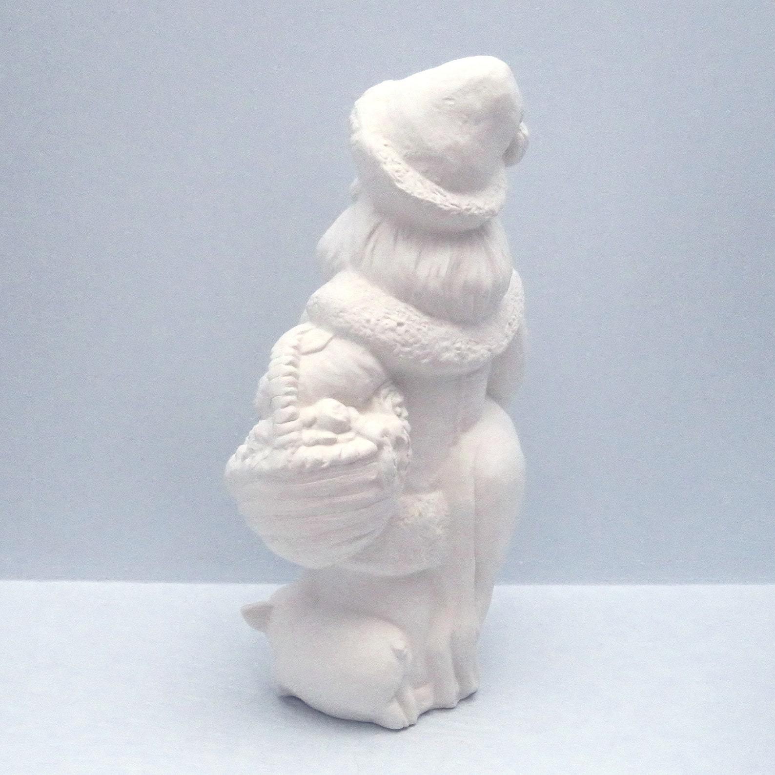 Unpainted Ceramic Bisque Santa Clause Figurine, Santa Statue, Ceramic ...
