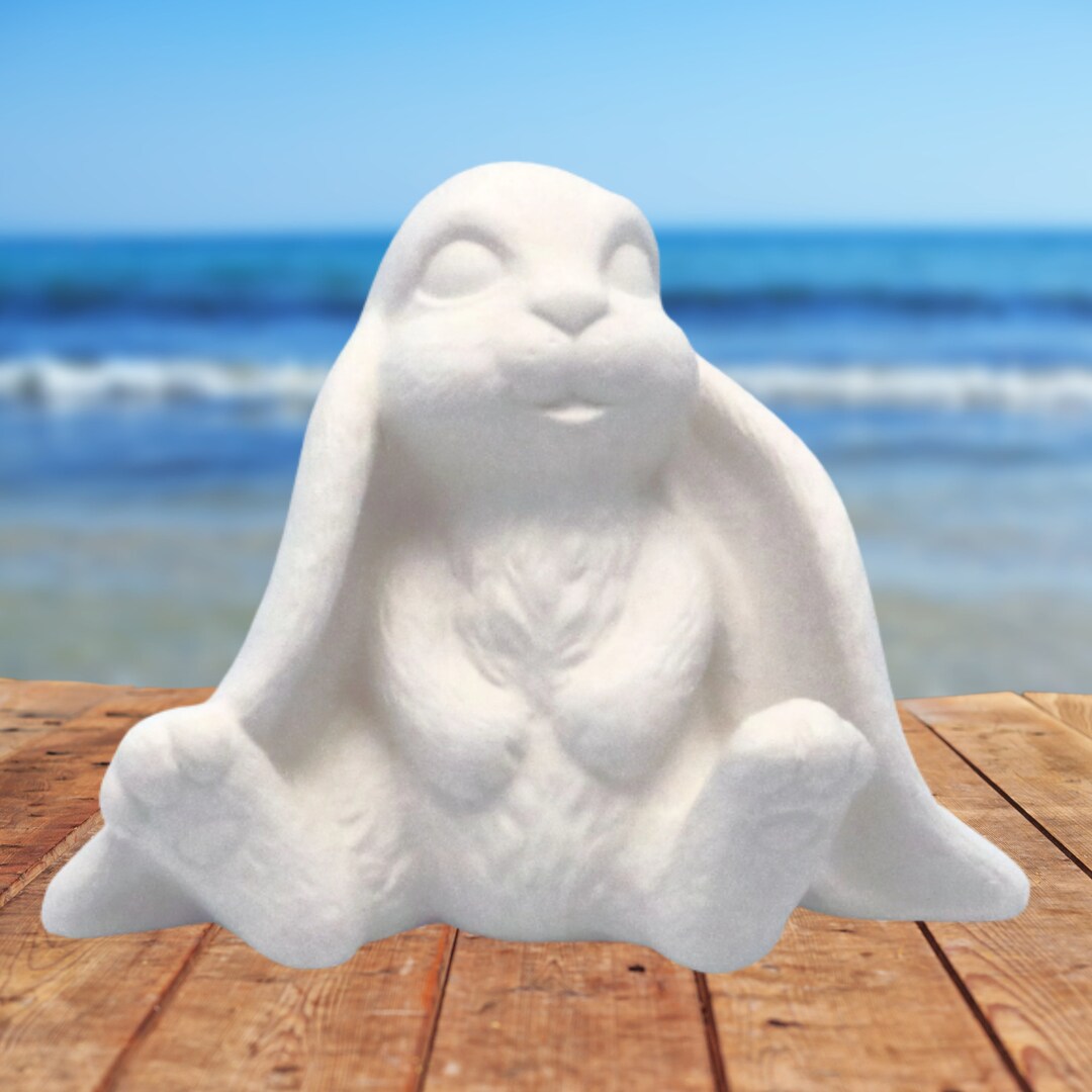 Ready to Paint Bunny Statue, Floppy Eared Rabbit Figurine, Unpainted ...