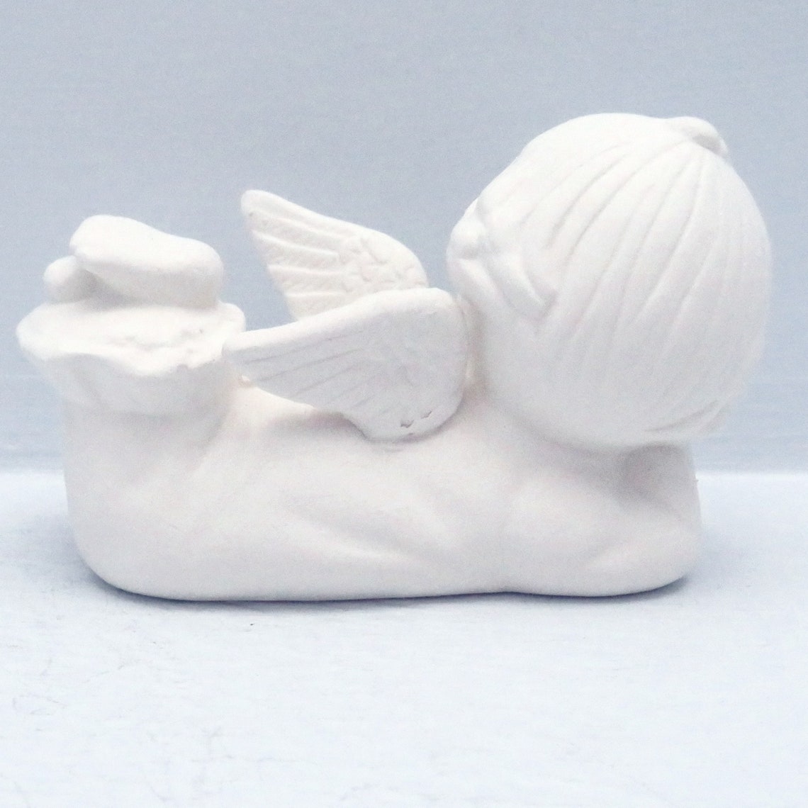 Unpainted Ceramic Bisque Angel Figurine / Angel Statue / - Etsy
