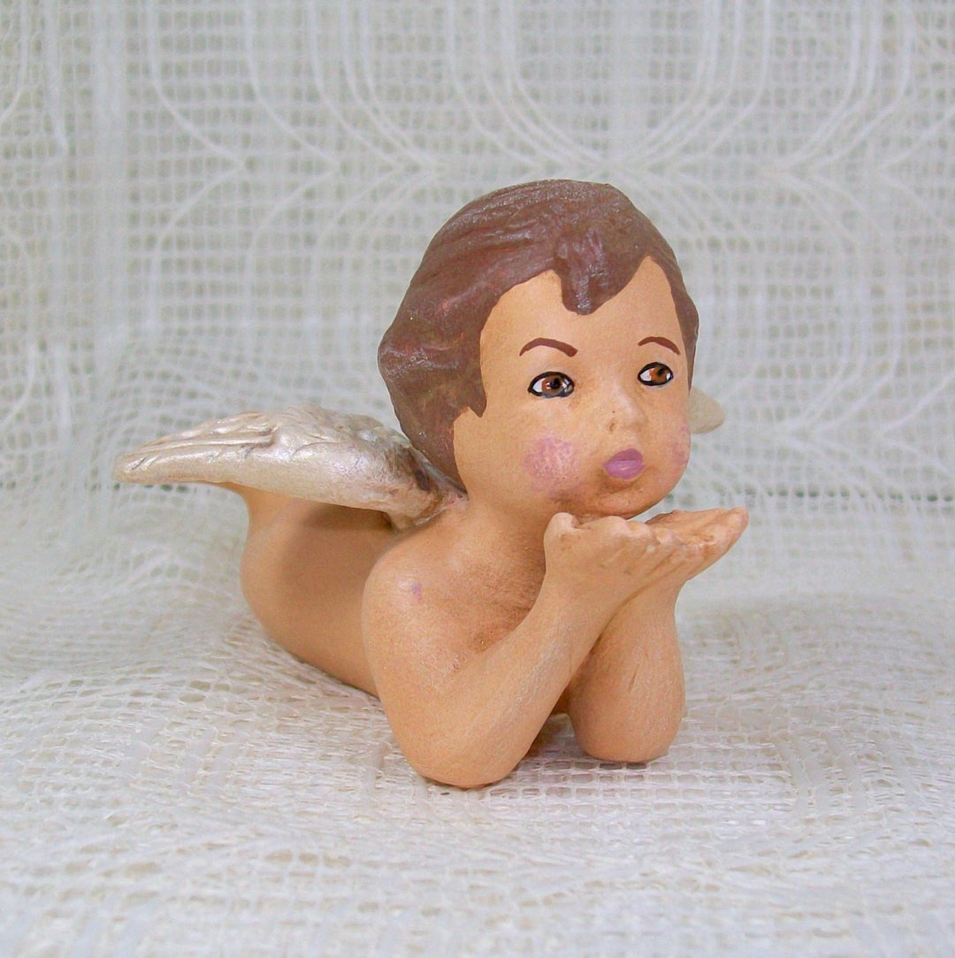 Ceramic Cherub Angel Statue, Handmade Angel Figurine, Angel Decor ...