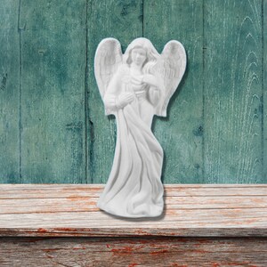 Handmade Unpainted Ceramic Angel Figurine / Angel Statue / - Etsy