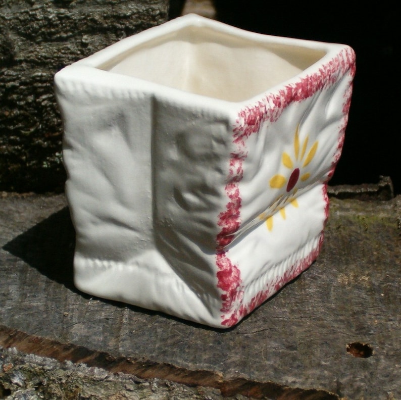 Handmade Ceramic Gift Bag With Handpainted Flower Ceramic - Etsy