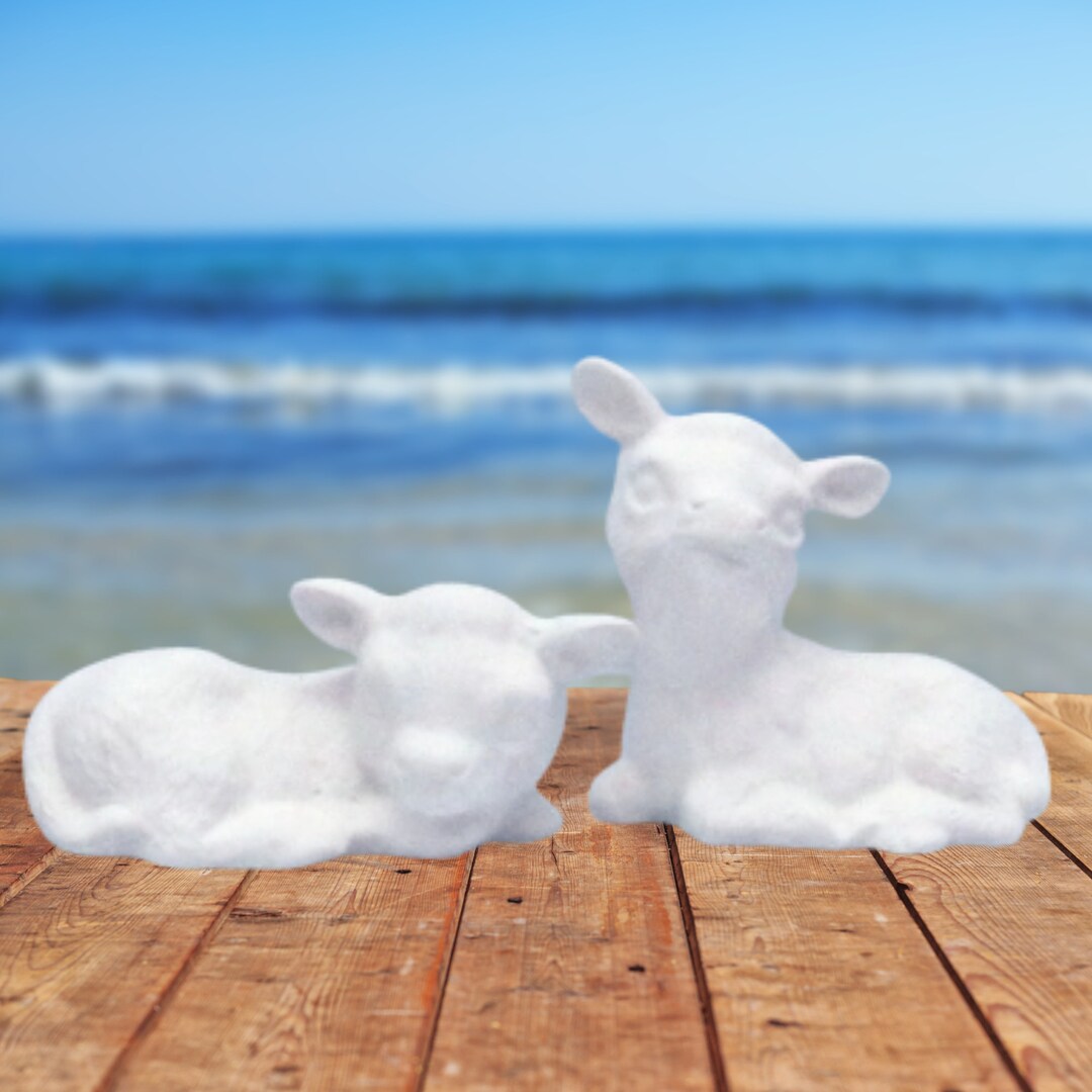 Ready to Paint Handmade Ceramic Cow Figurines, Paintable Ceramics Cow ...