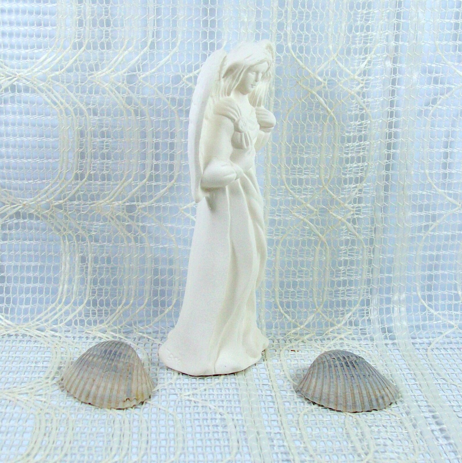 Handmade Unpainted Ceramic Angel Figurine / Angel Statue / - Etsy