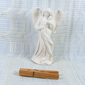 Handmade Unpainted Ceramic Angel Figurine / Angel Statue / - Etsy