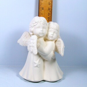 Bisqueware Hugging Angels / Paintable Ceramic Hugging Angels / Ready to ...