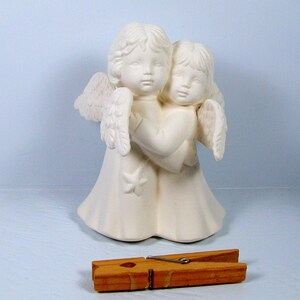 Bisqueware Hugging Angels / Paintable Ceramic Hugging Angels / Ready to ...