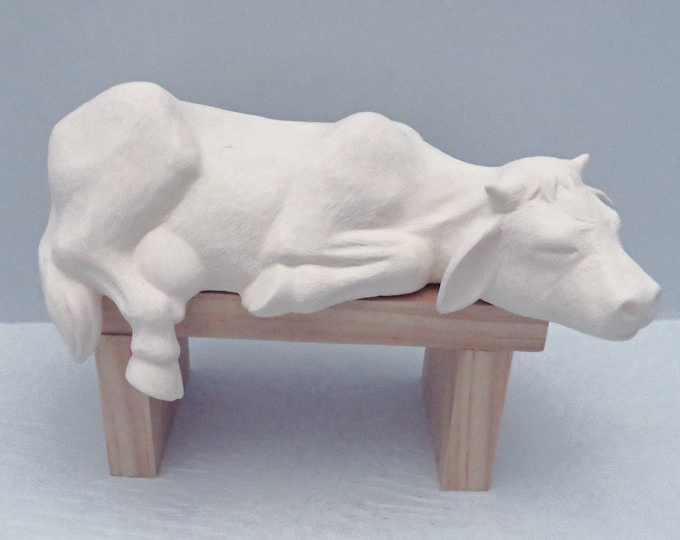 Vintage Ceramic Cow Holstein Cow Dairy Cow Mold Molded Farmhouse ...