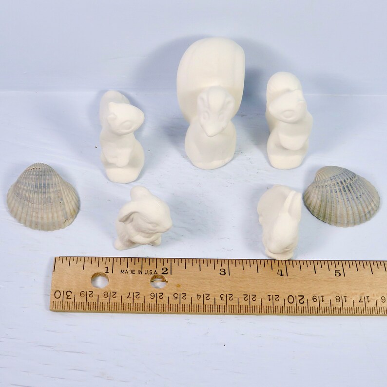 Small Woodland Ceramic Bisque Animals / Unpainted Ceramics / - Etsy