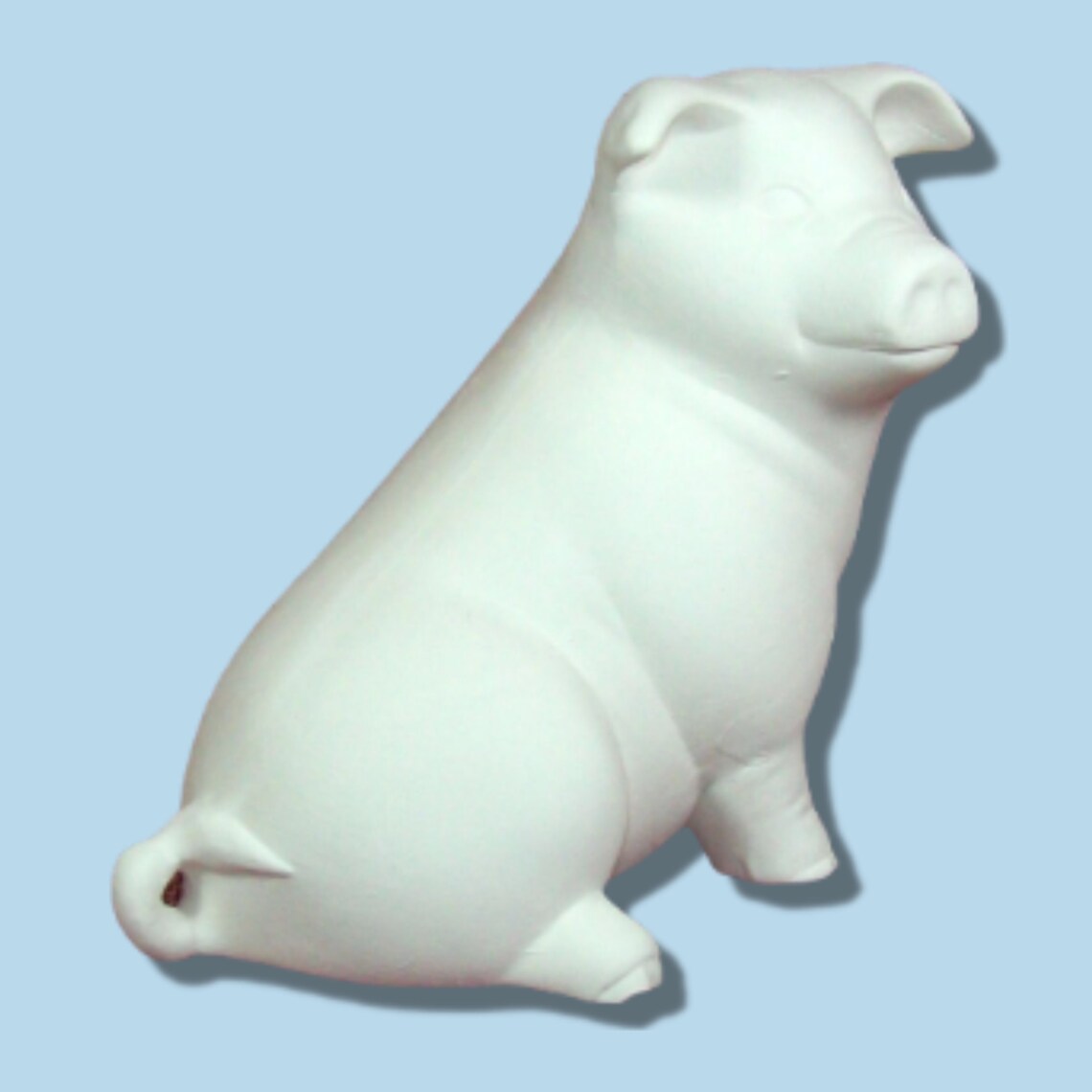 Ceramic Pig Figurine / Pig Statue / Unpainted Ceramics / - Etsy