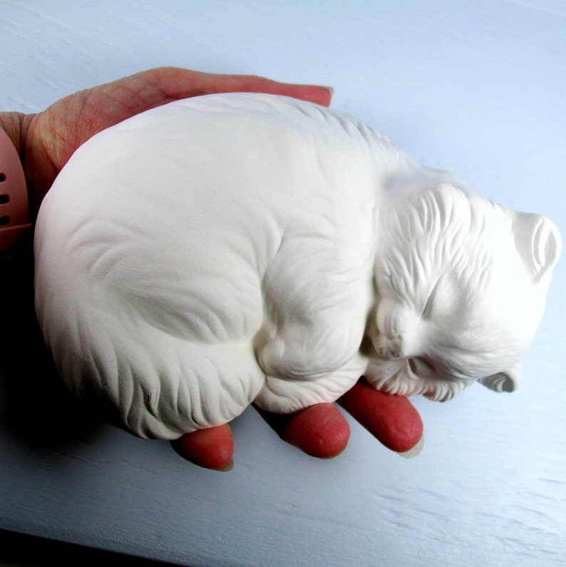 Unpainted Ceramic Kitten Figurine / Kitty Statue / Ceramics to | Etsy