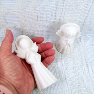 Unpainted Ceramic Angel Figurines / Bisque Angel Statues / Angel Decor ...