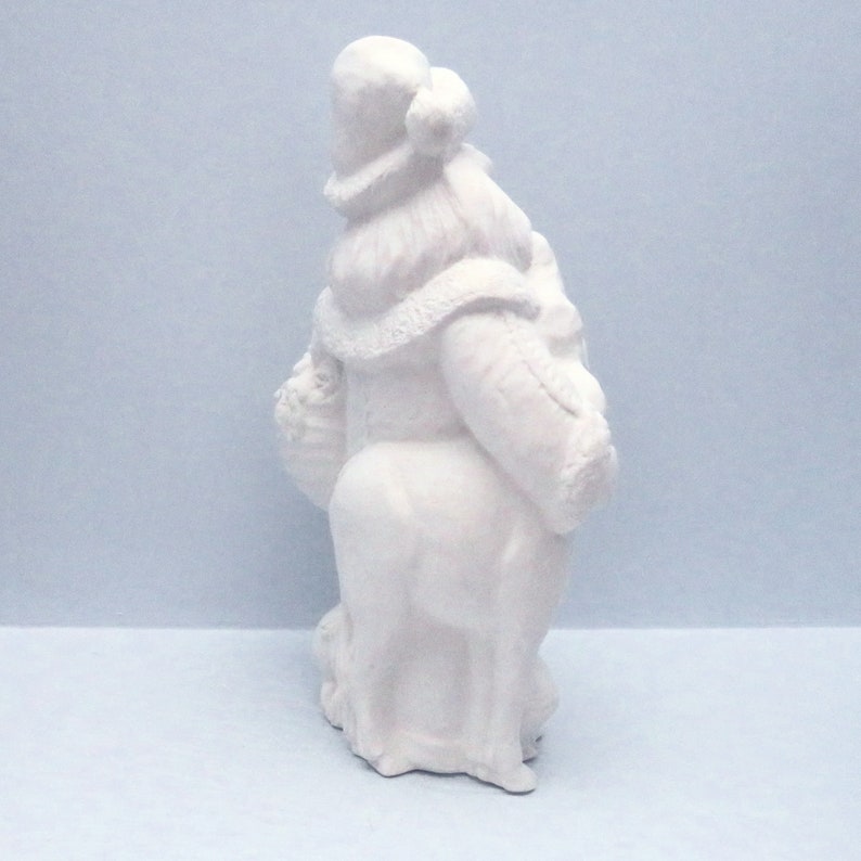 Unpainted Ceramic Bisque Santa Clause Figurine, Santa Statue, Ceramic ...
