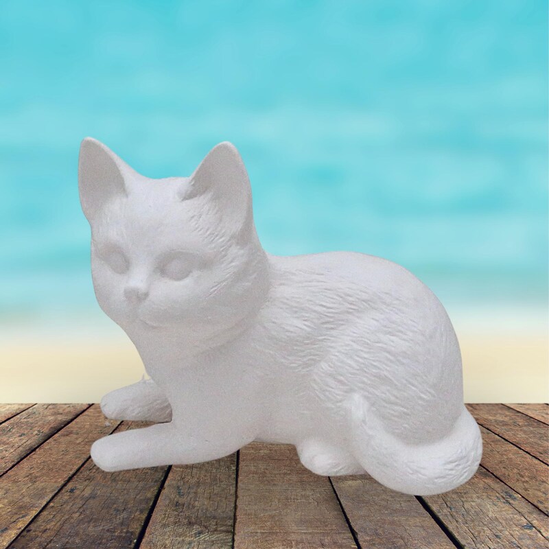Painted Ceramic Cat - Etsy
