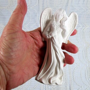 Handmade Unpainted Ceramic Angel Figurine / Angel Statue / - Etsy
