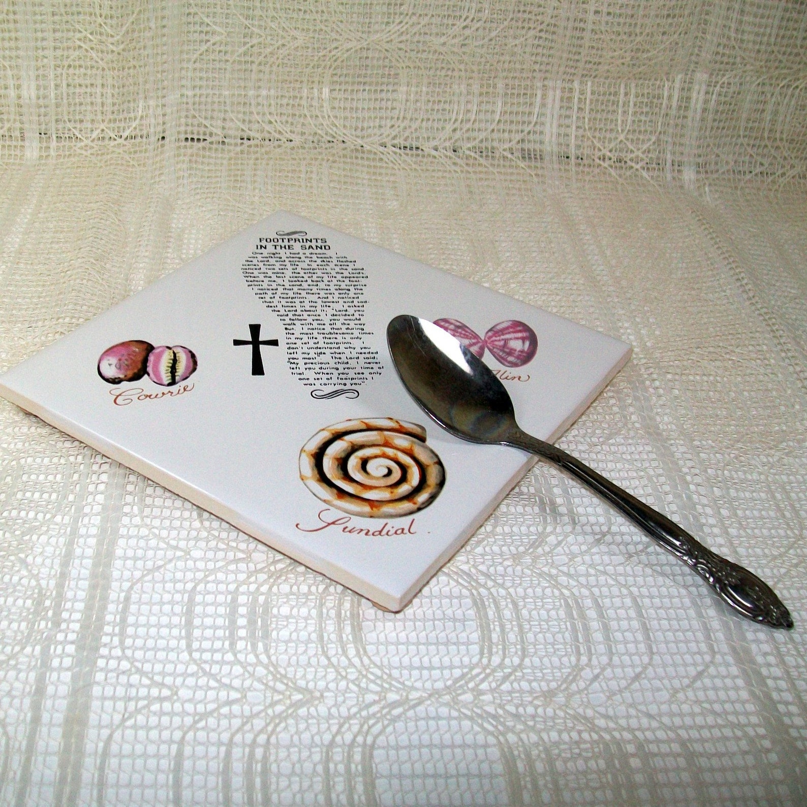 Ceramic Tile Trivet / Ceramic Spoon Rest/ Wine Bottle Holder / - Etsy