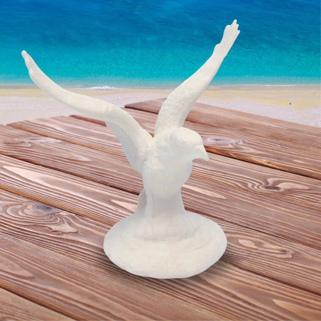 Handmade Ready to Paint Ceramic Eagle Figurine / Unpainted Eagle Statue ...