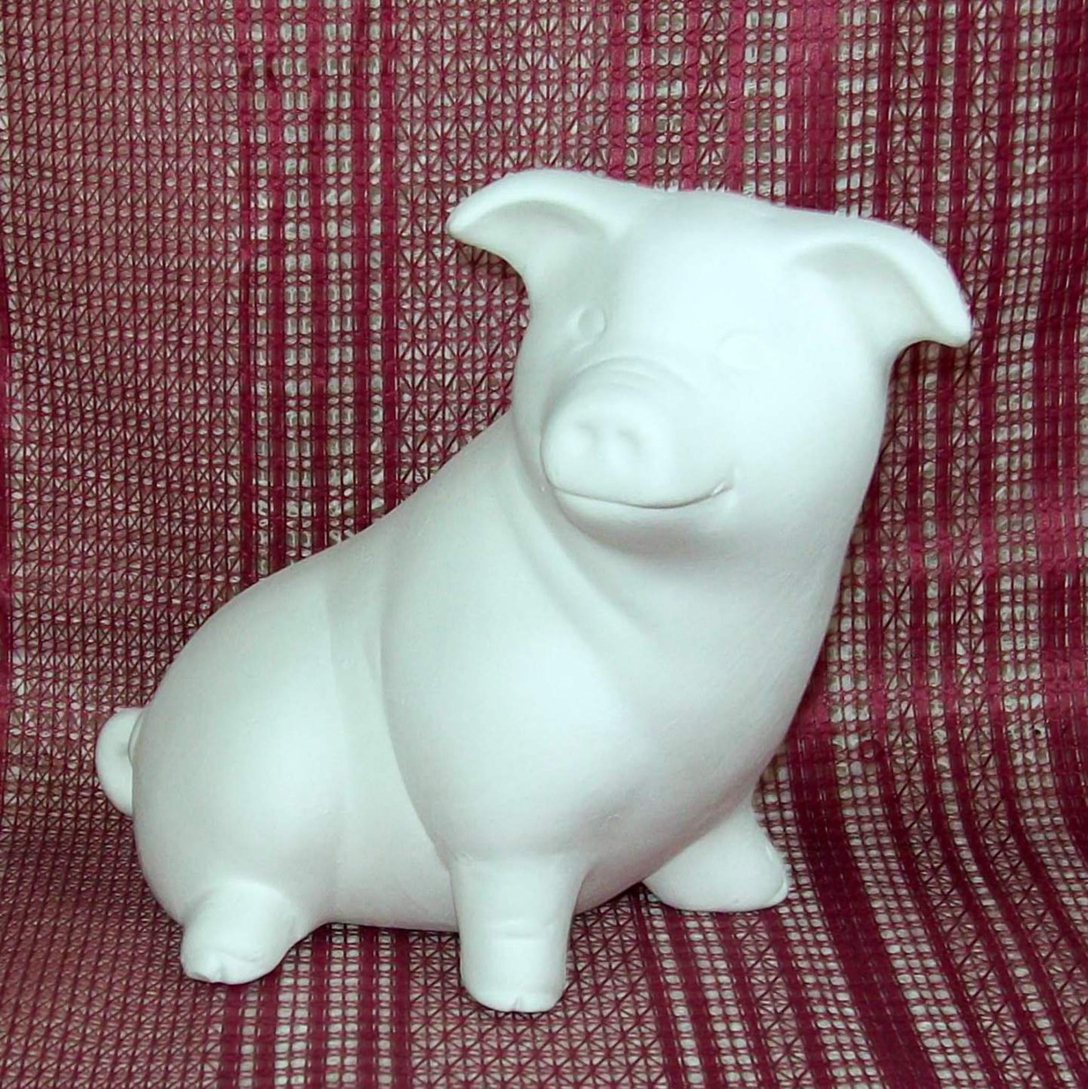Ceramic Pig Figurine / Pig Statue / Unpainted Ceramics / - Etsy