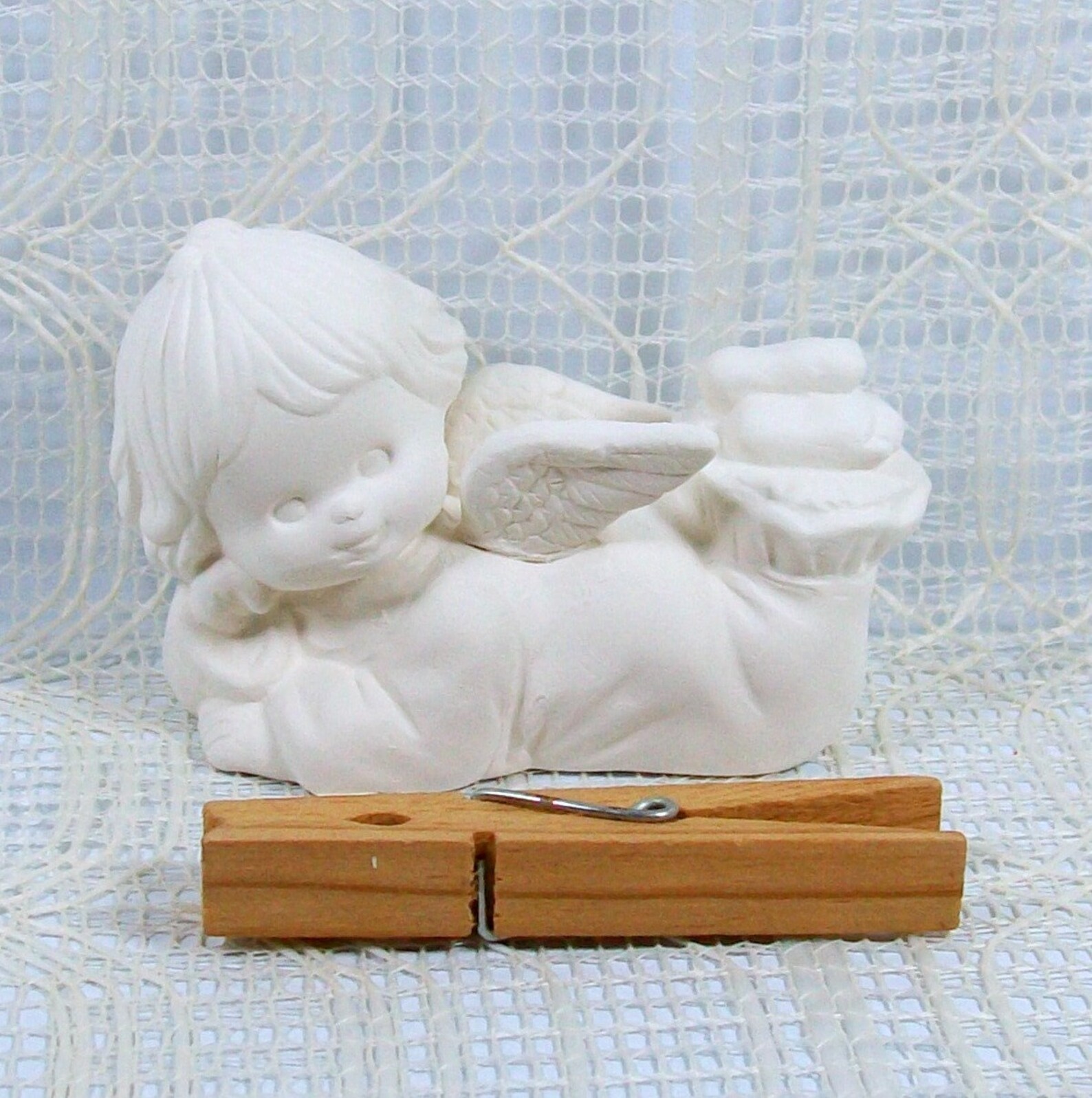 Unpainted Ceramic Bisque Angel Figurine / Angel Statue / | Etsy