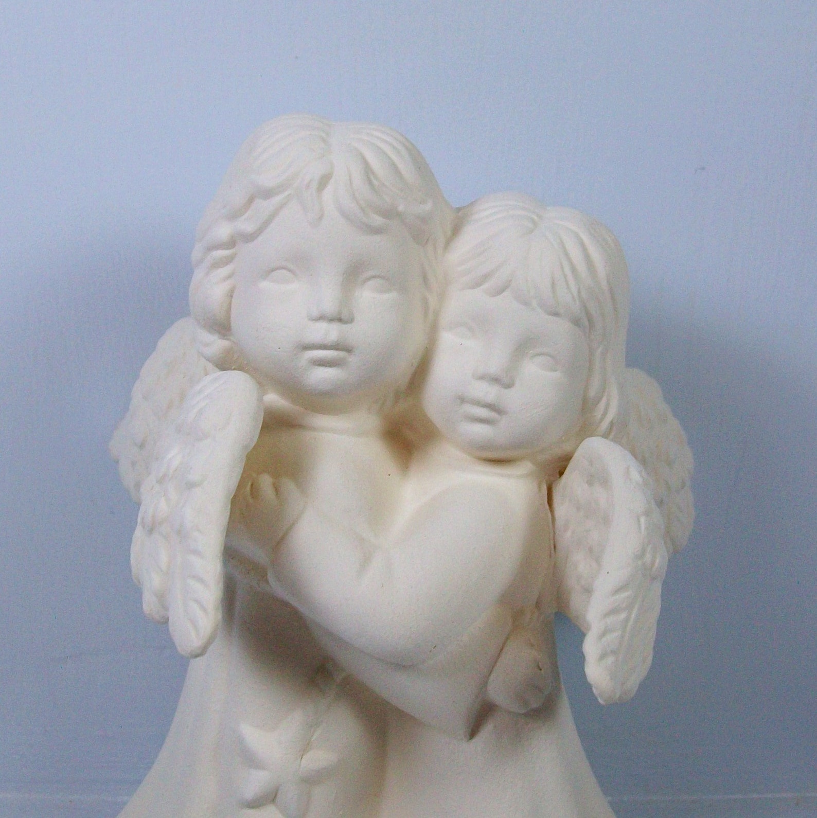 Bisqueware Hugging Angels / Paintable Ceramic Hugging Angels / - Etsy