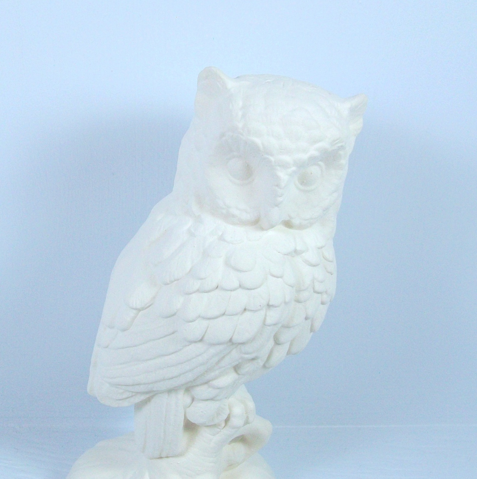 Unpainted Ceramic Bisque Owl Figurine / Ceramics to Paint / | Etsy