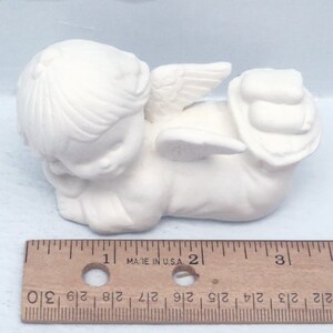 Unpainted Ceramic Bisque Angel Figurine, Unpainted Bisqueware Angel ...