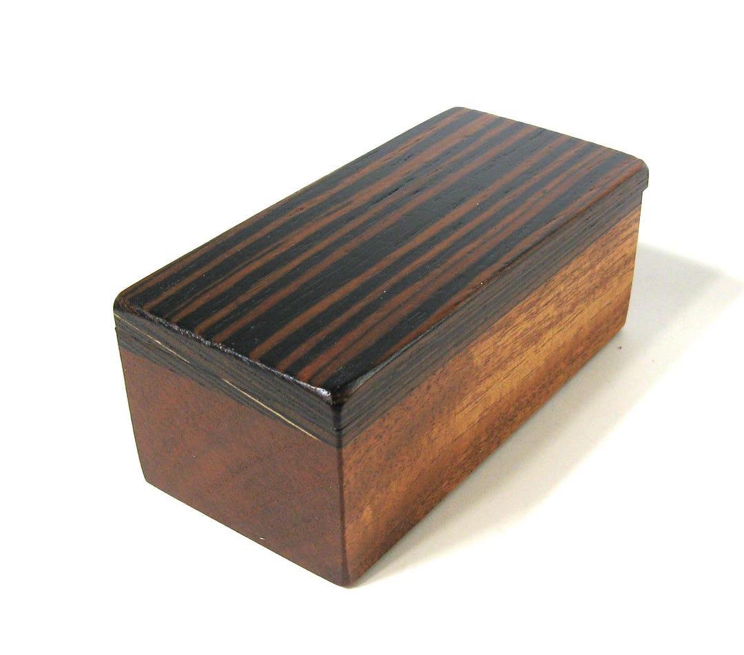 Trinket Box Made of Obeche Ebony Swirl and Mahogany Woods - Etsy
