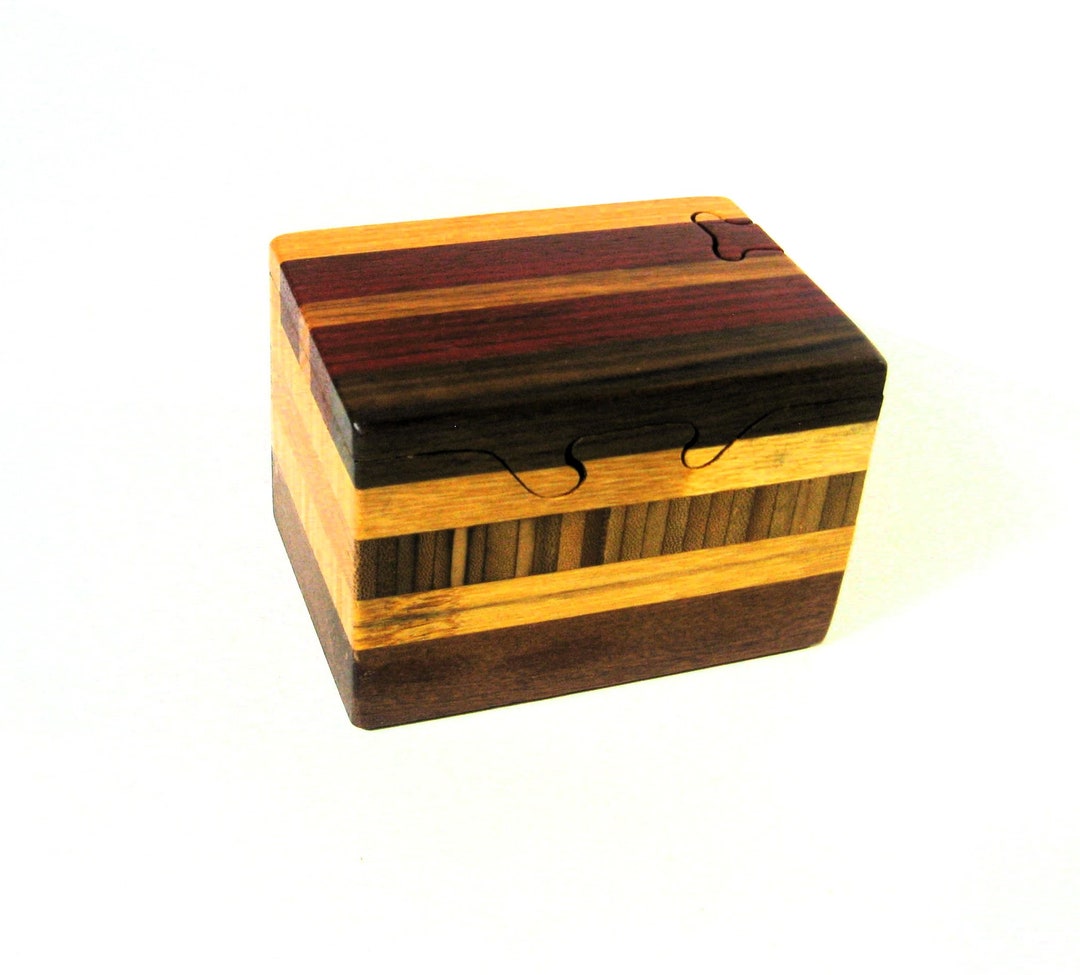 Large Puzzle Box Made of Five Woods - Etsy