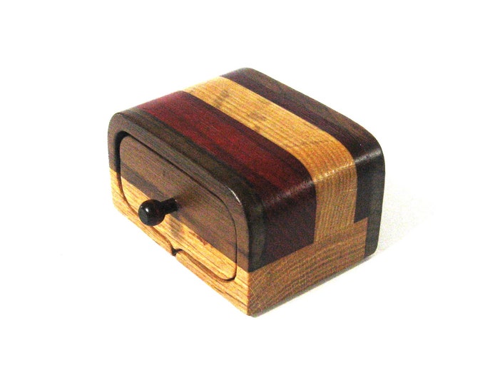 Trinket Box With Drawer Made of Three Woods - Etsy