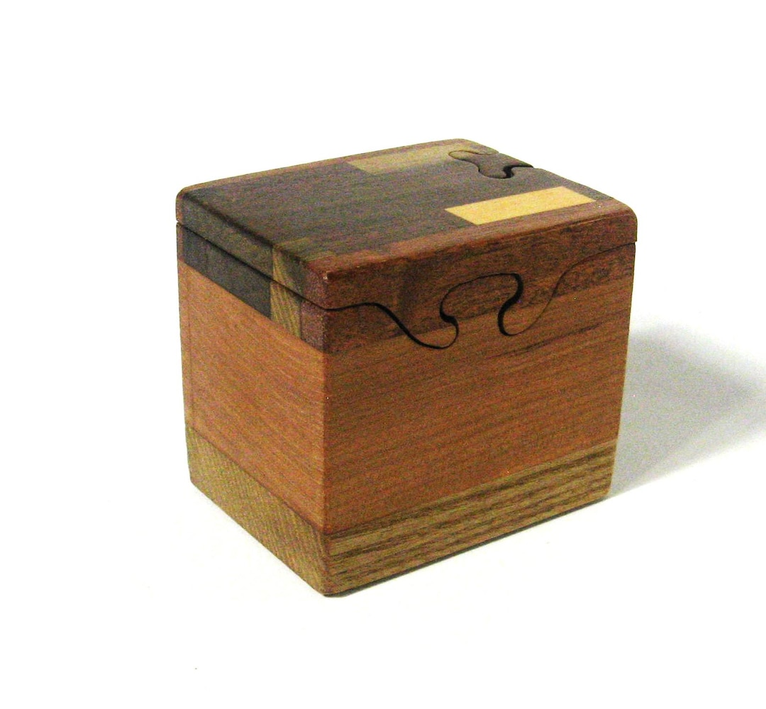 Puzzle Box Made of Five Woods - Etsy