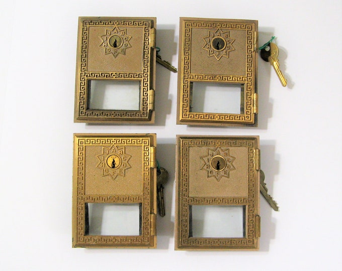 Four Post Office Box Doors With Key Locks and Keys 1965 1976 - Etsy