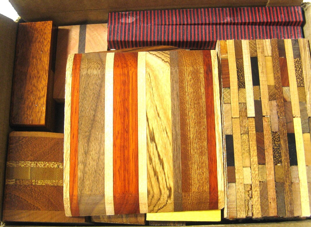 Laminated Multi-wood Blocksand Peices for Crafts - Etsy