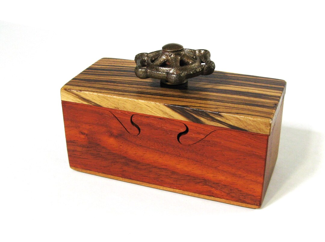 Locking Puzzle Box Made of Zebra Three Woods - Etsy