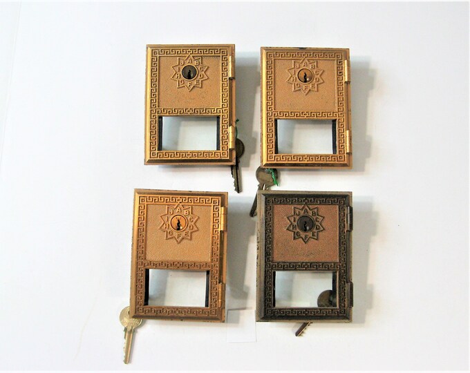 Four 1960s Post Office Box Doors With Key Locks and Keys - Etsy