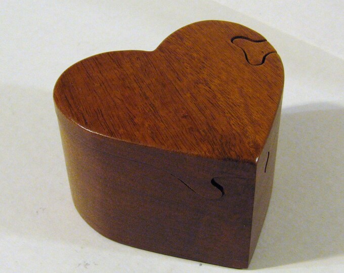 Heart Puzzle Box Made From Red Mahogany Wood - Etsy