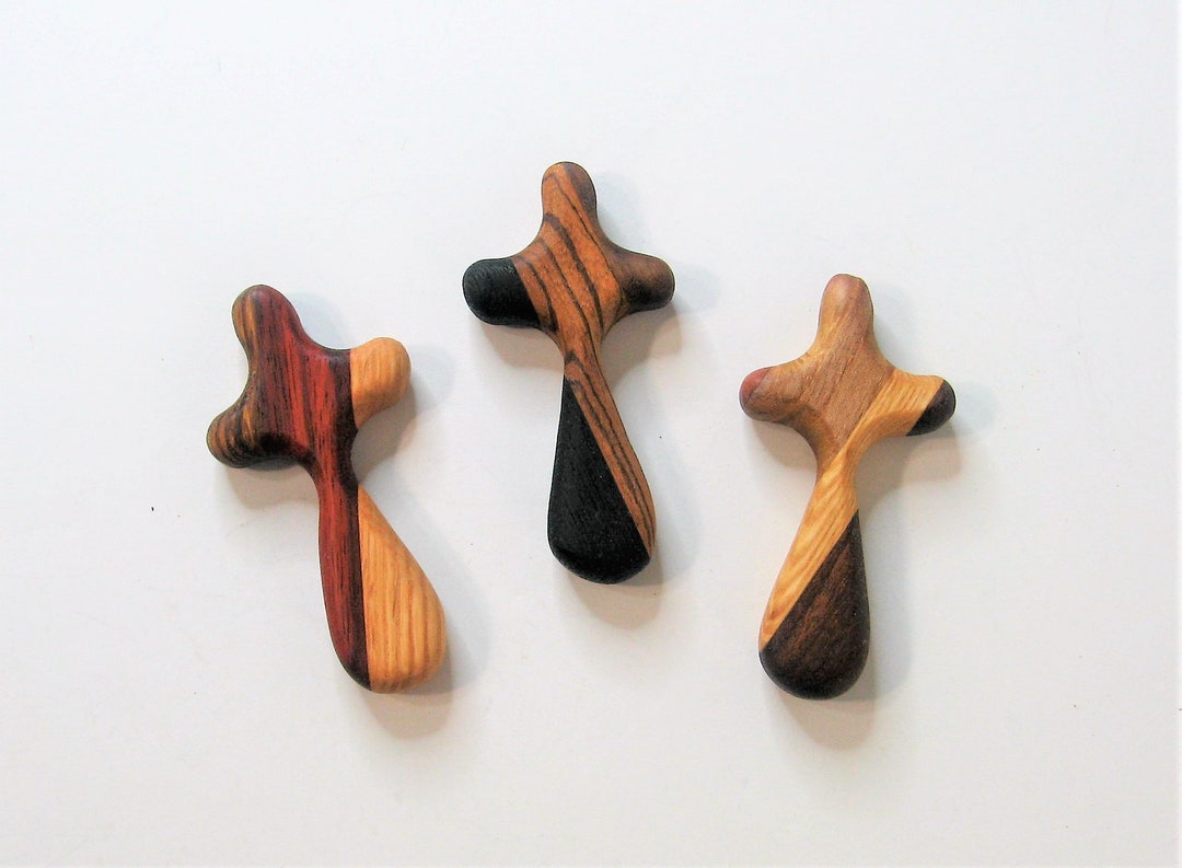 Set of Three Comfort Crosses Made of Three Woods - Etsy