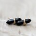 Obsidian Stud Earrings, Black Gemstone Studs, Minimalist Boho Jewelry ...