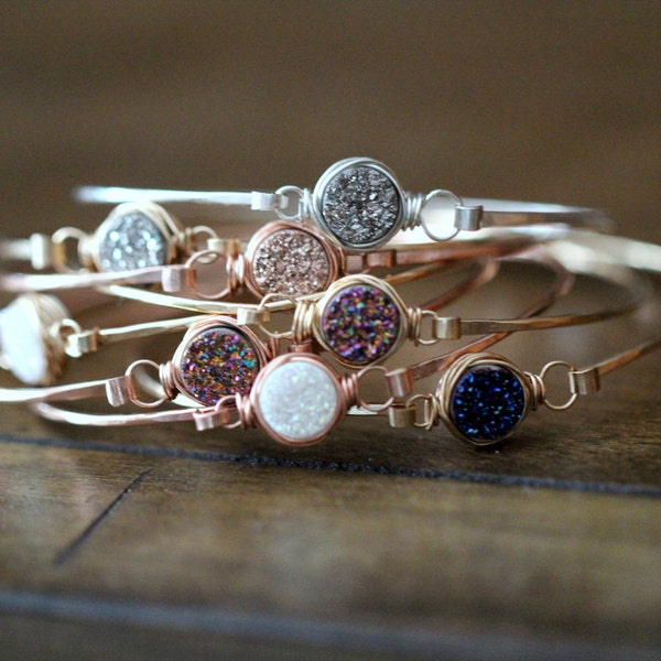 Druzy Bangle - Etsy